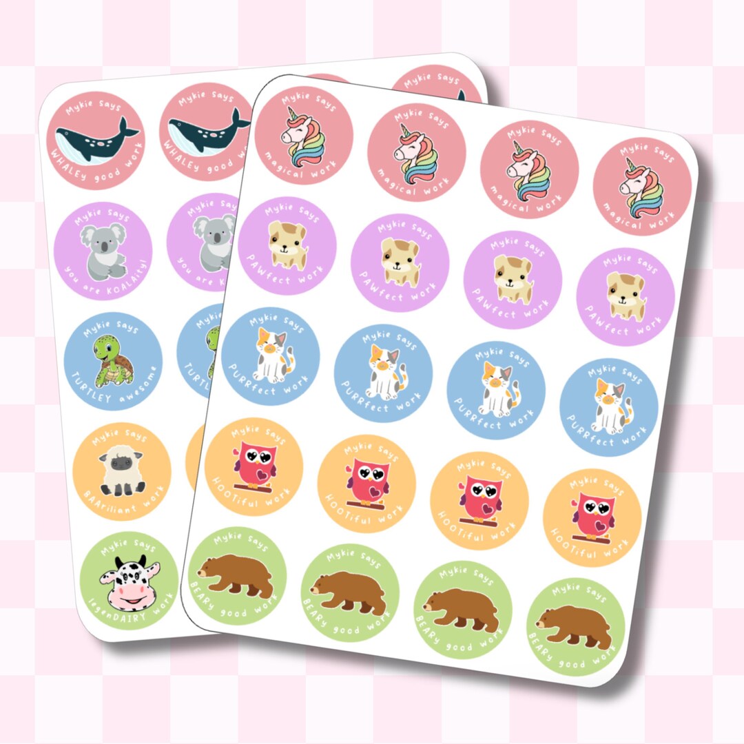 The Pastels - Personalised Teacher Stickers | Merit Stickers | Reward ...