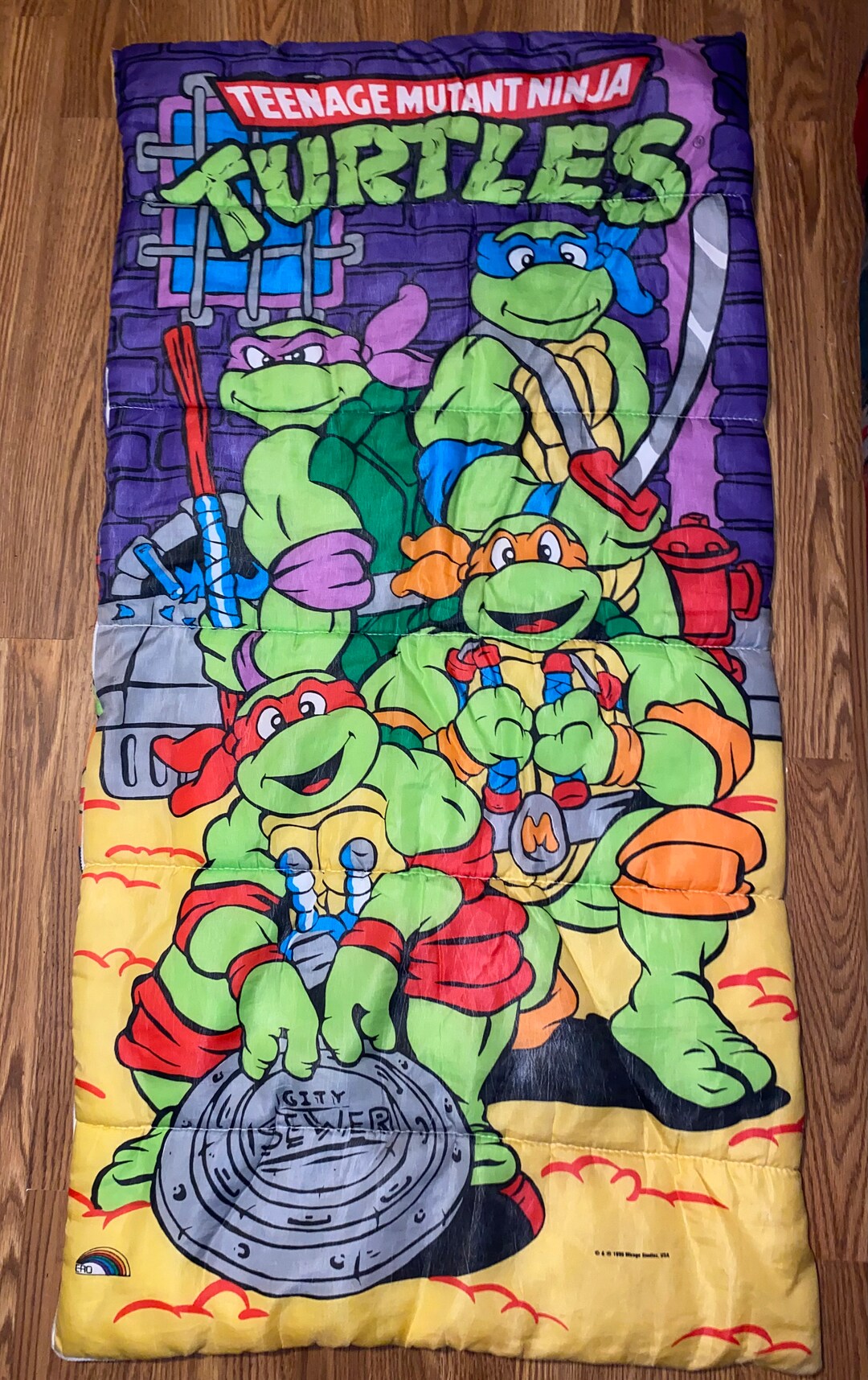 1990 TMNT Teenage Mutant Ninja Turtles, Youth, Sleeping Bag - Etsy