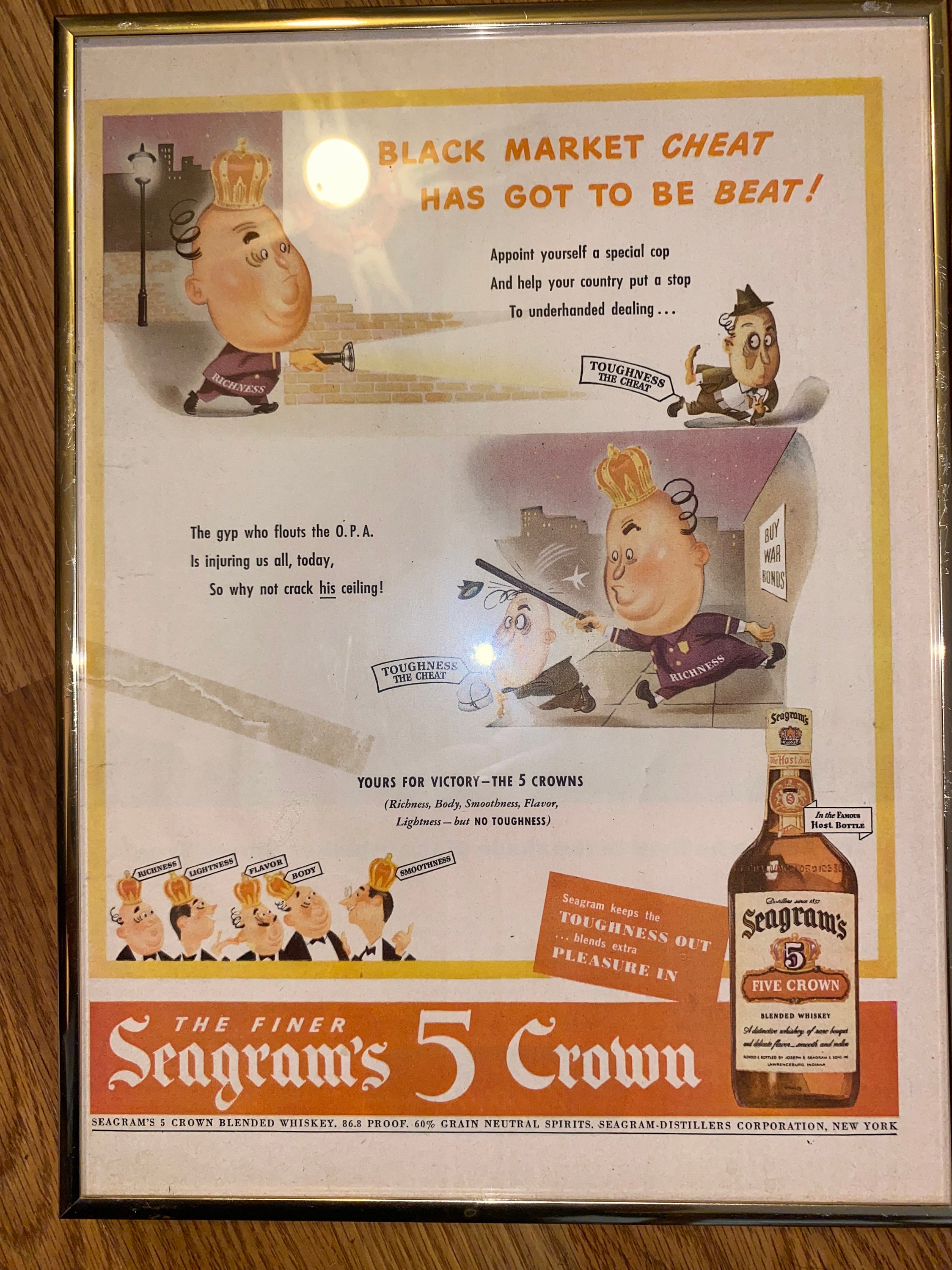 WWII Seagrams Five Crown Whiskey War of Propaganda Advertising - Etsy