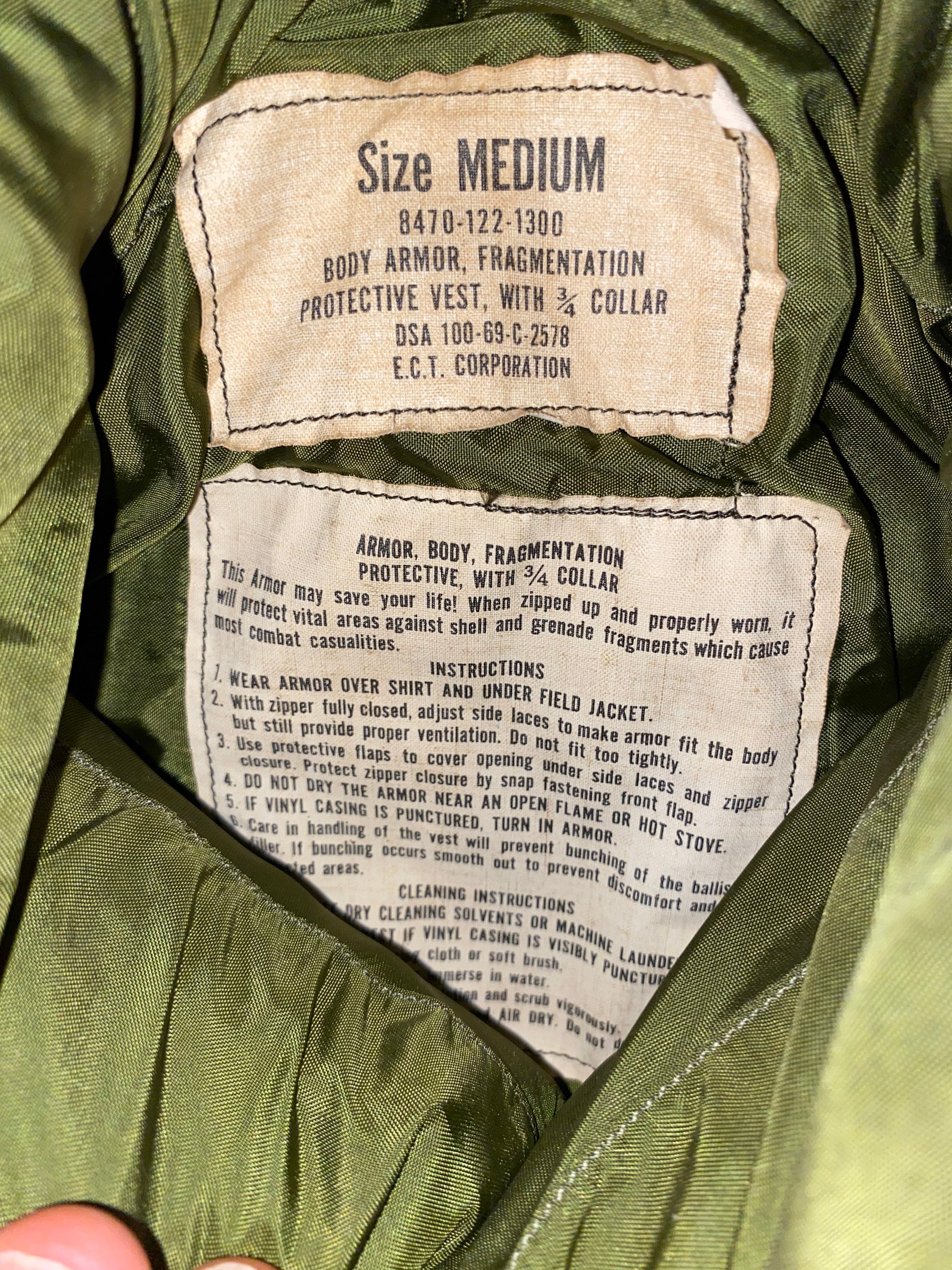M69 US Army Flak Vest Vietnam Era Body Armor Medium - Etsy