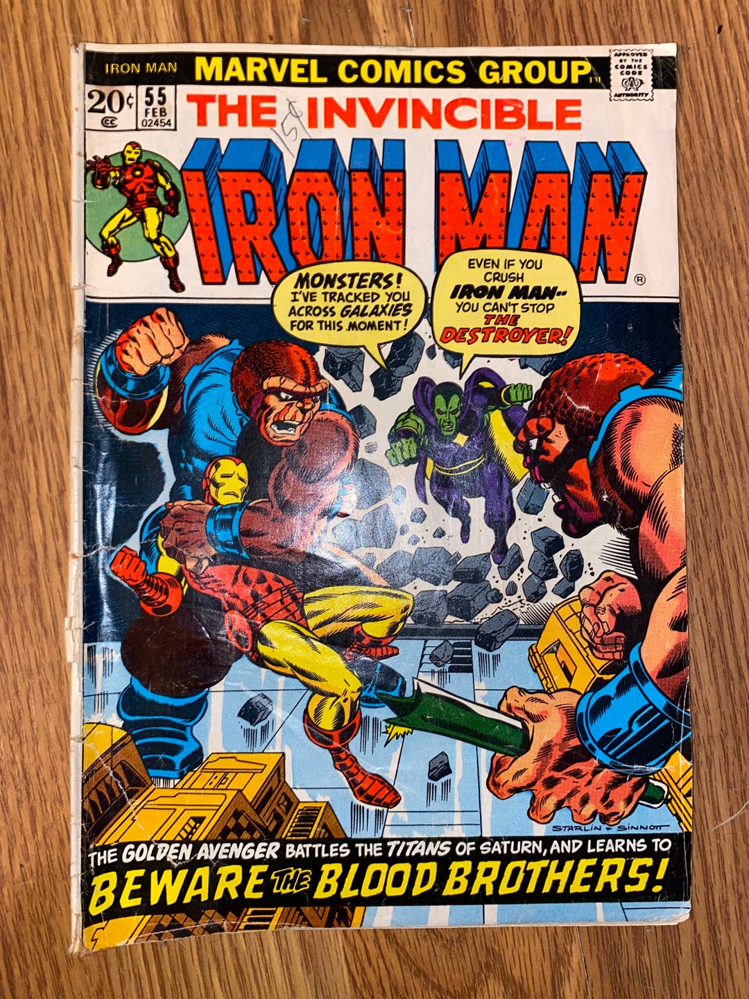 Original the Invincible Iron Man 55 First Appearance of Thanos and Dax ...