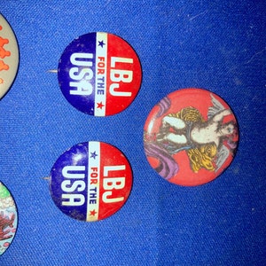 Vintage Vietnam War Era LBJ, Peace, Anti Nuclear Pins Lot of 7 - Etsy