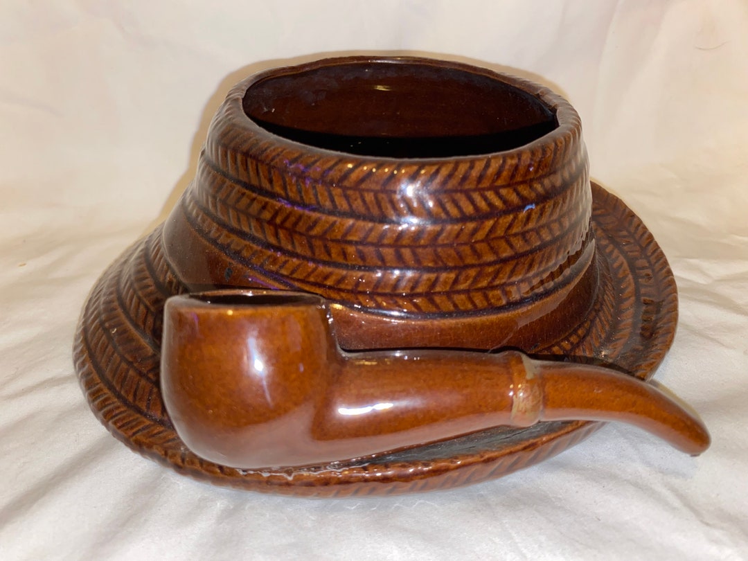 1970s Tobacco Pipe Ceramic Planter - Etsy