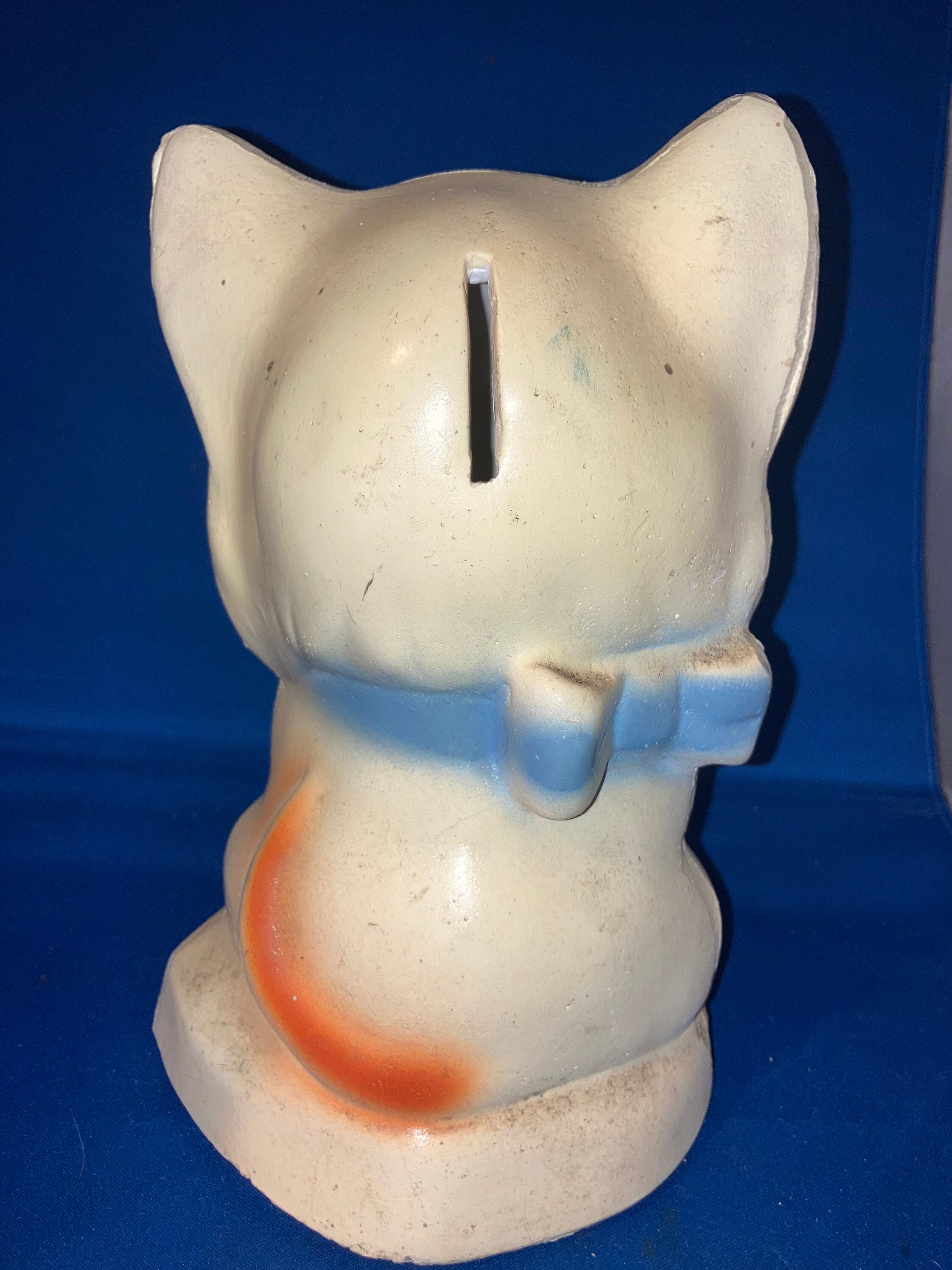 Vintage Chalkware Cat Bank Carnival Prize - Etsy