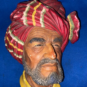 Bossons Chalkware Head Arab - Etsy