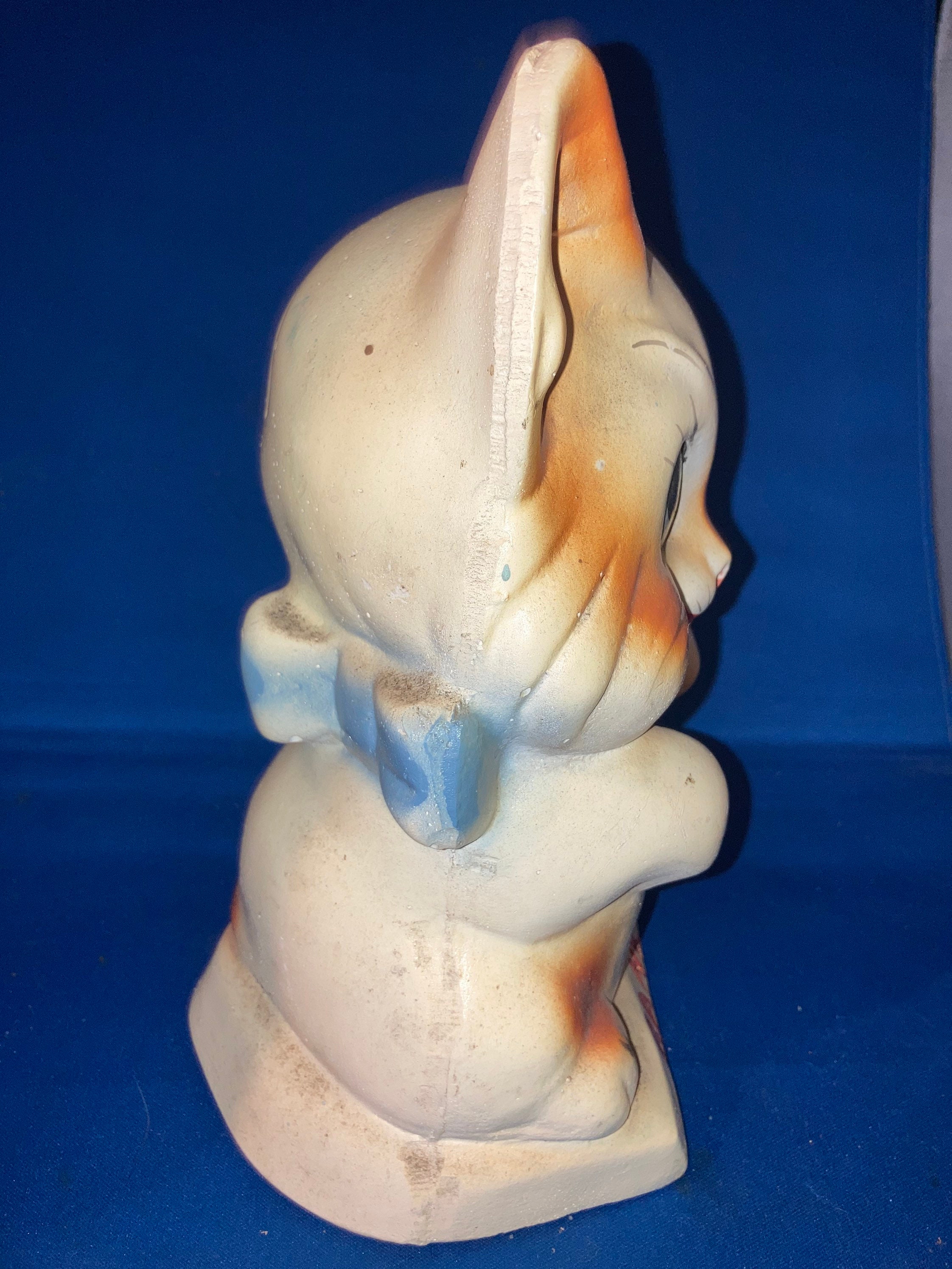 Vintage Chalkware Cat Bank Carnival Prize - Etsy