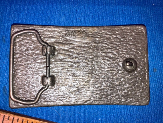 Vintage Sharps rifle brass belt buckle - Gem