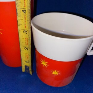 Set of Three Vintage Starburst Plastic Cups and Mug - Etsy