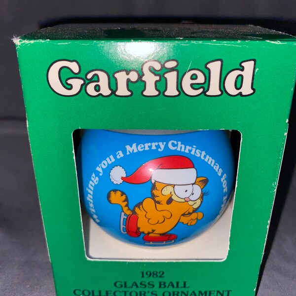 Garfield Glass Ornament - Etsy