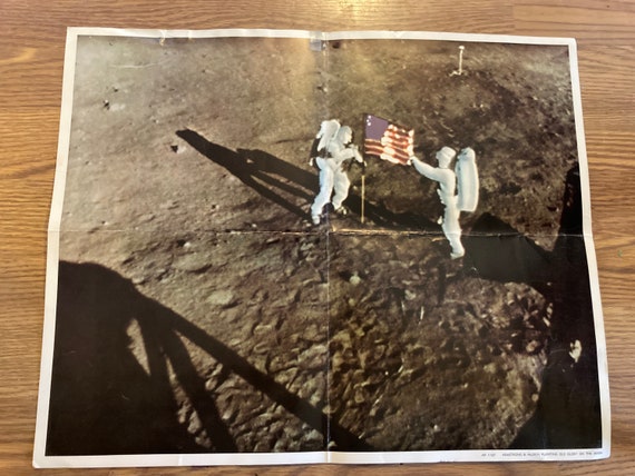 Vintage Art Moon Landing