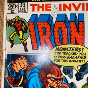 Original the Invincible Iron Man 55 First Appearance of Thanos and Dax ...