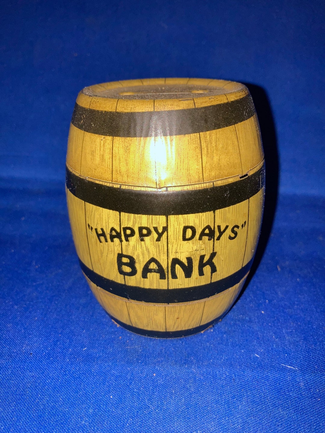 Vintage Tin Happy Days Bank Tin With Key - Etsy