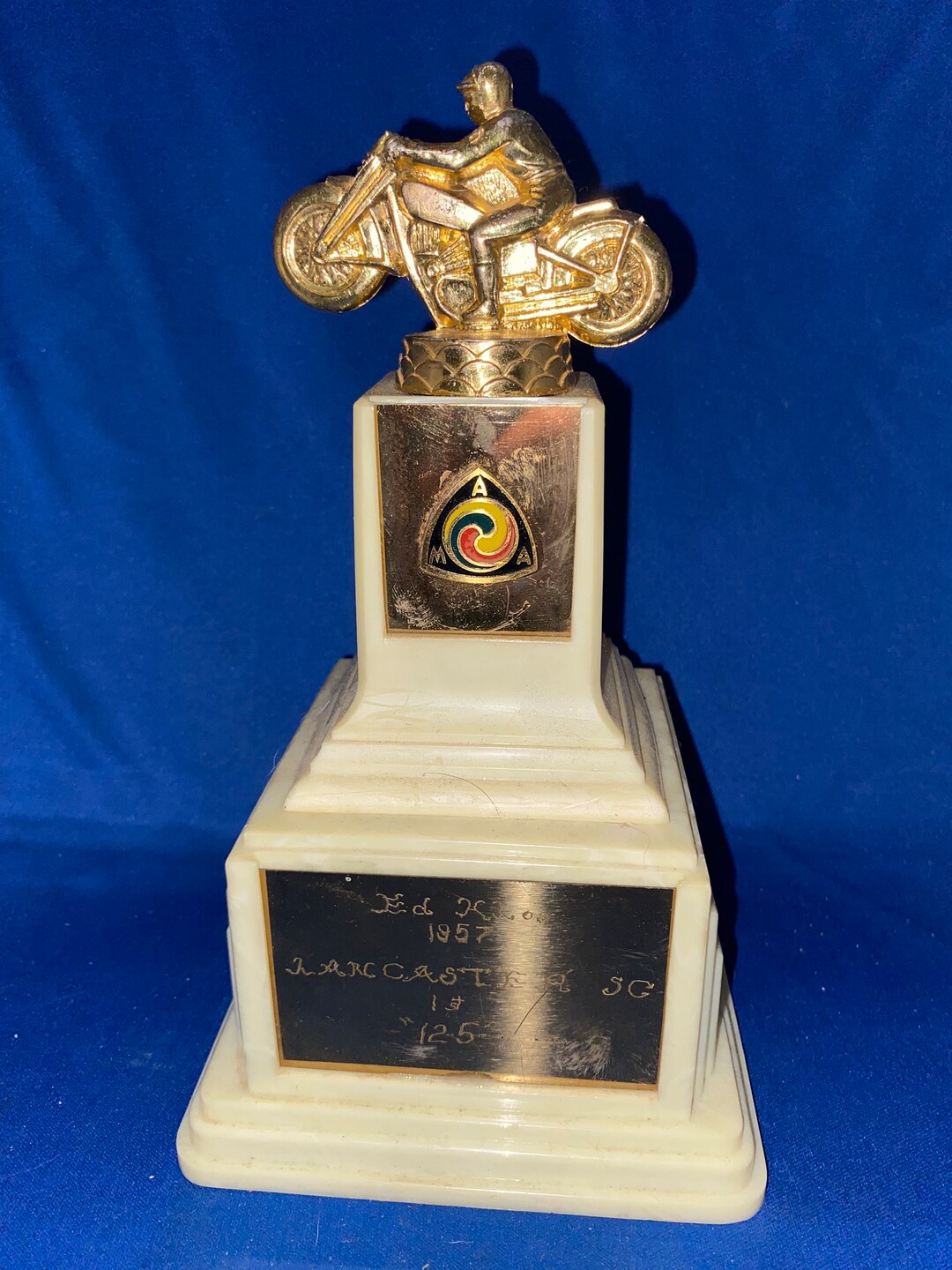 1958 Motorcycle Racing Trophy American Motorcyclist Association Race 9 ...