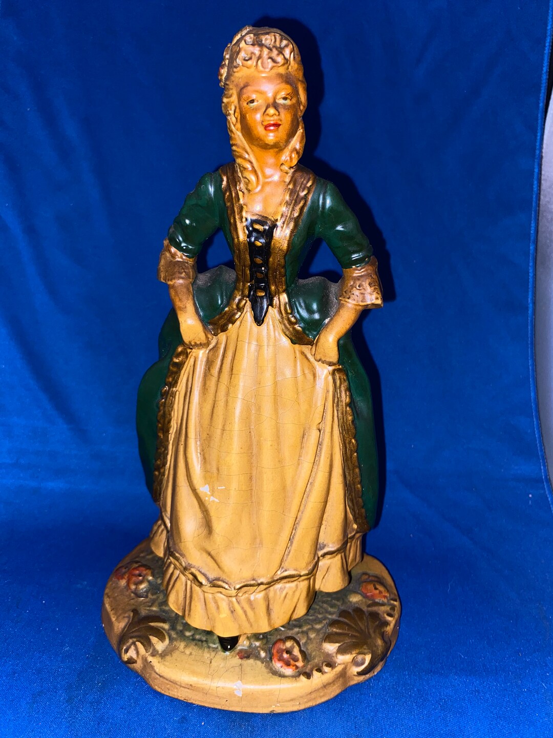 Vintage Chalkware Victorian Woman - Etsy