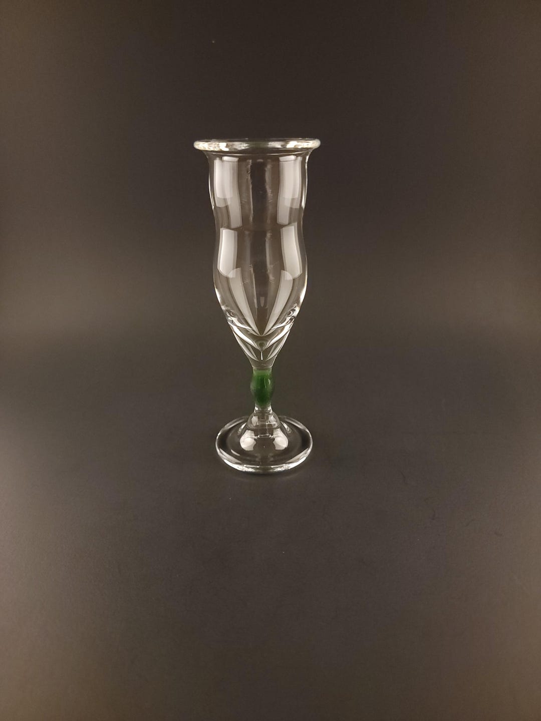 Stemware Shot Glass With Sparkle Green Stem - Etsy