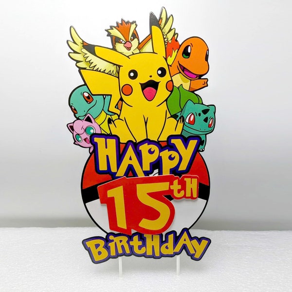 Birthday Cake Boys Topper - Etsy