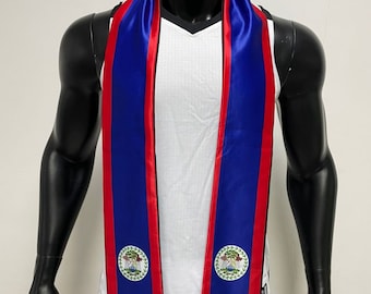 Belize Graduation Stole Belize Flag Sash - Etsy