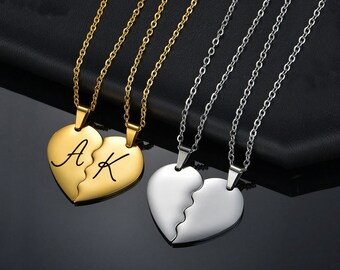 Split Heart Pendant - Etsy