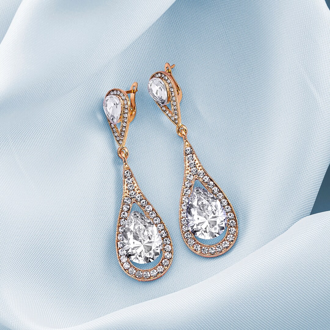 Pera Jewelry 14K Gold Plated and Silver Plateddangleearrings, Drop ...
