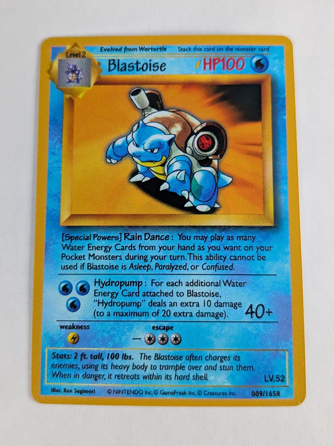 Proxy Test Blastoise Card Prototype - Non-holographic - Etsy