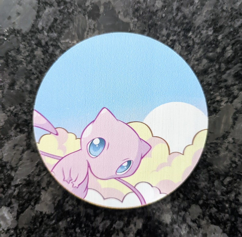 Pokemon Mew Bamboo Coaster Clouds - Etsy