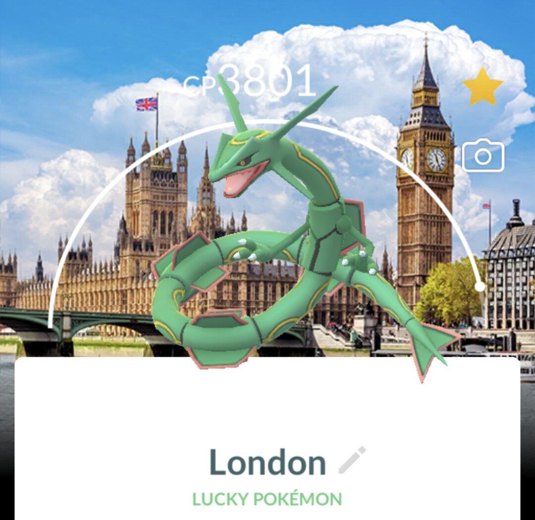 London Location Card Rayquaza Pokemon Go Unregistered or - Etsy