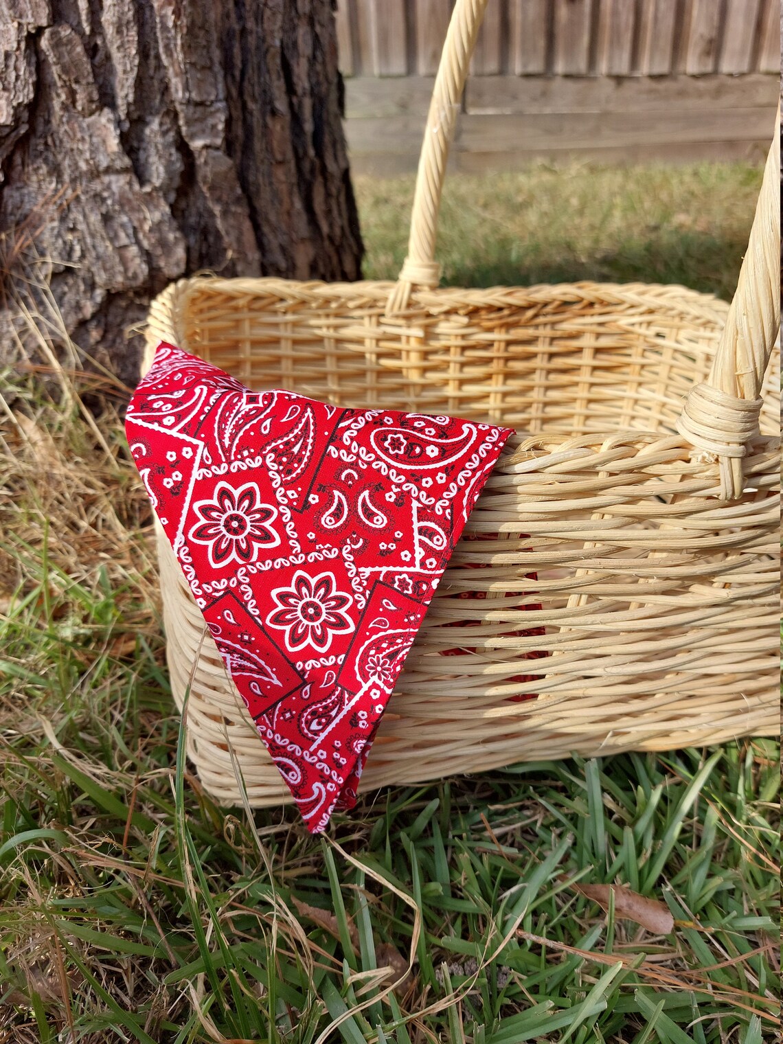 Red Rodeo Bandana ~ Paisley Bandana ~ Tie on Bandana ~ Rodeo Bandana ...