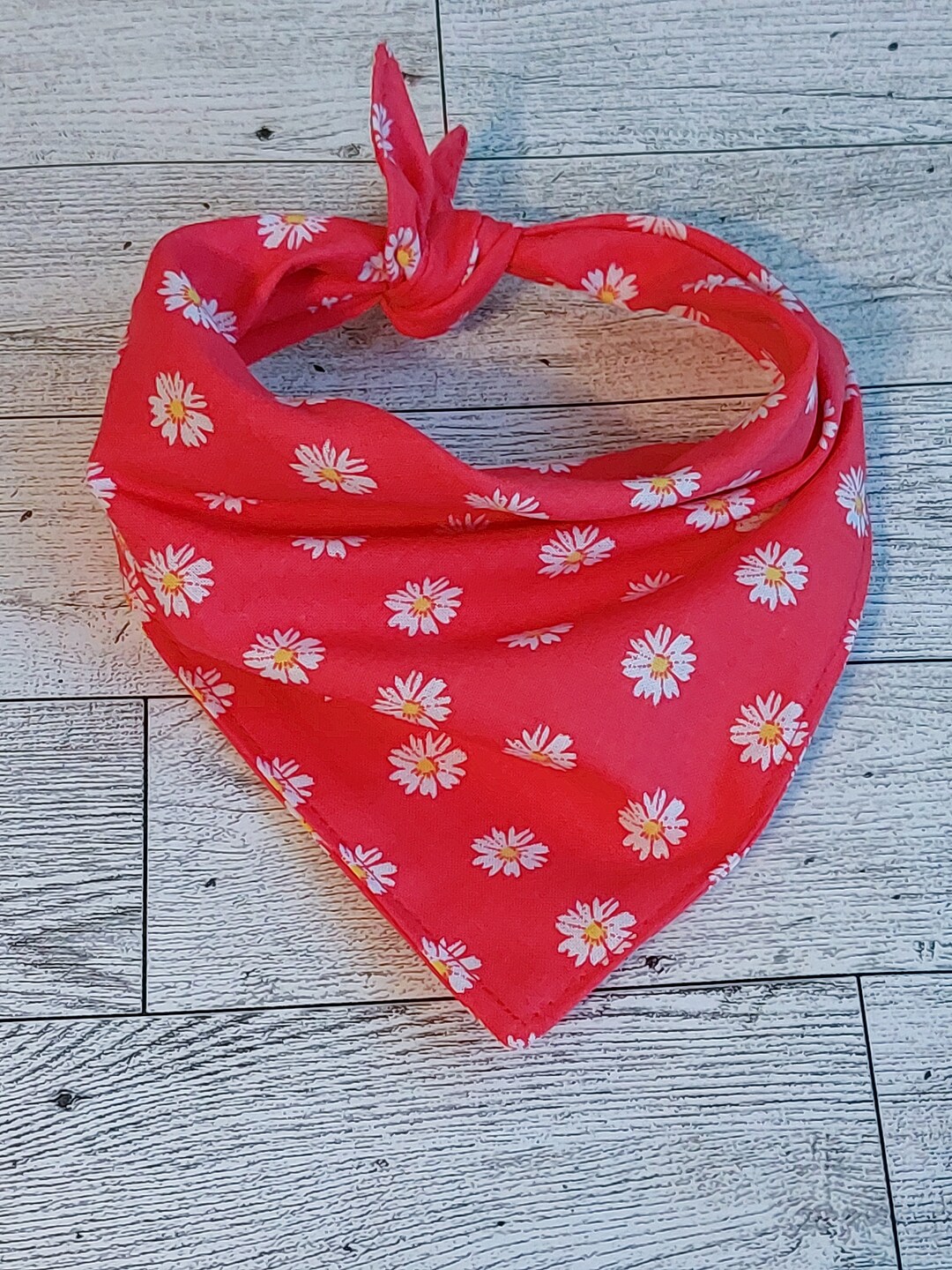 NEW! Daisy Coral Floral Pet Bandana ~ Dog Bandana ~ Cat Bandana ~ Gift ...