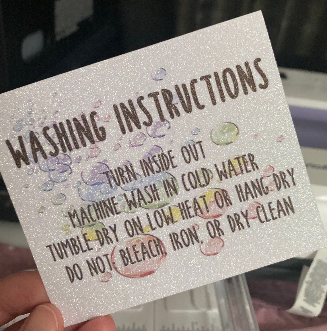 Washing Instructions PNG, Sublimation Care Card Template, Shirt Wash ...