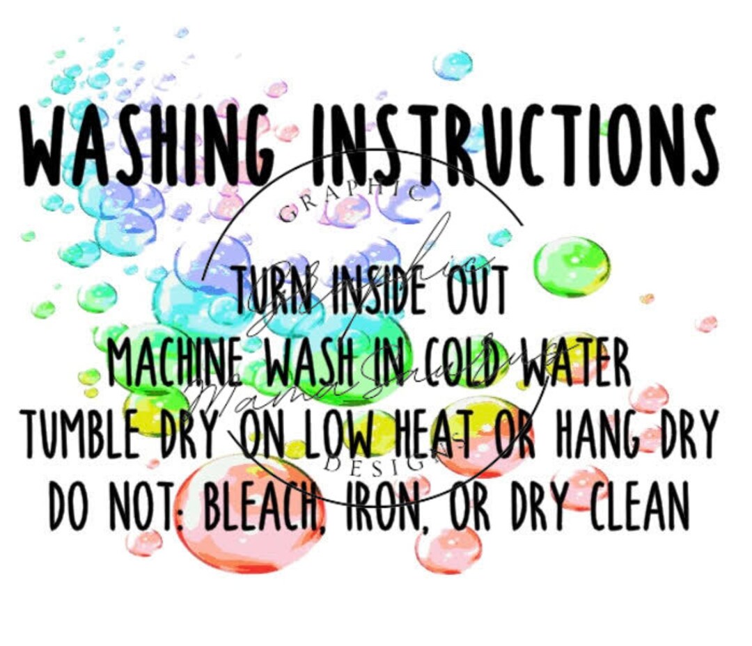 Washing Instructions For Sublimated Shirts Etsy
