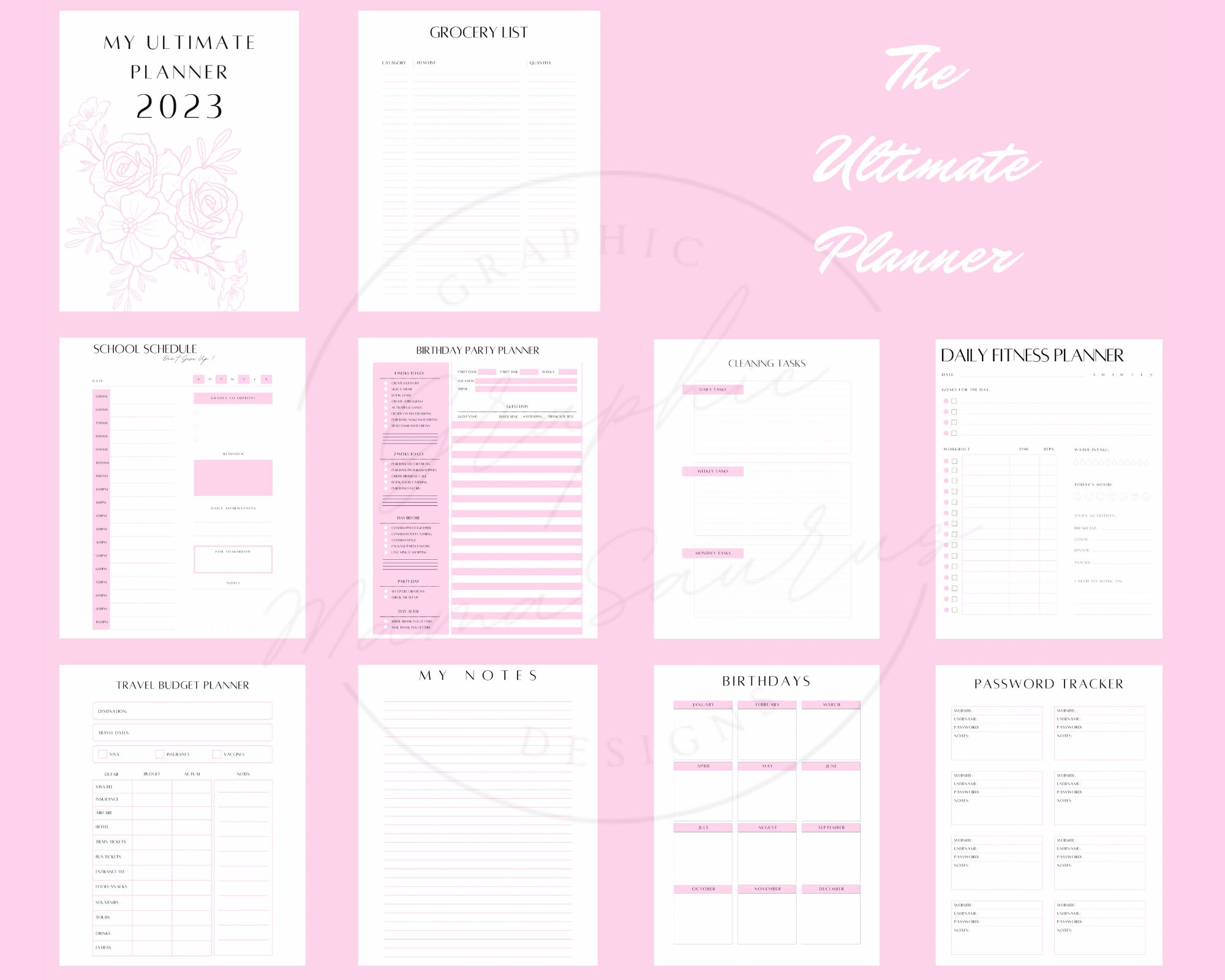 The Ultimate Planner Bundle Printable - Etsy