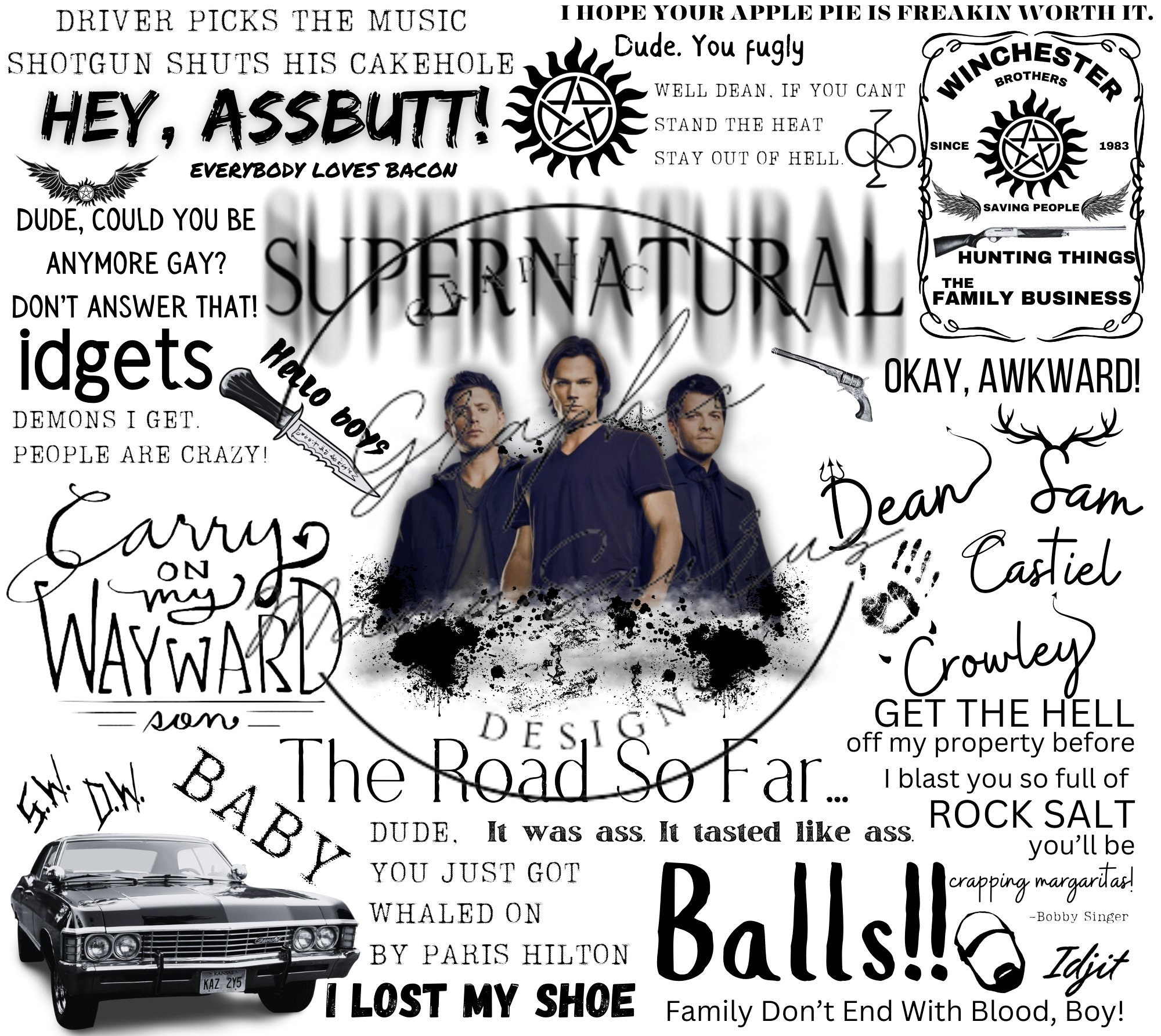 Supernatural Tumbler Wrap | PNG Digital Design (sublimation) - Etsy