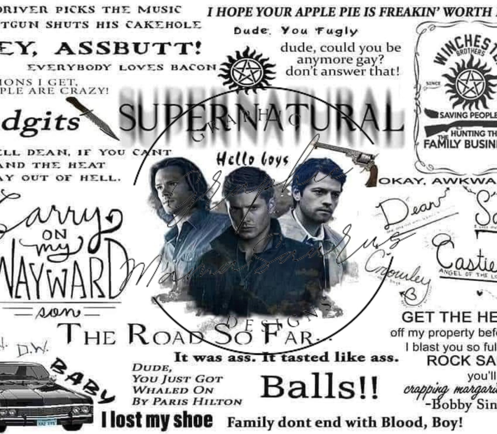 Supernatural Tumbler Wrap | PNG Digital Design (sublimation) - Etsy