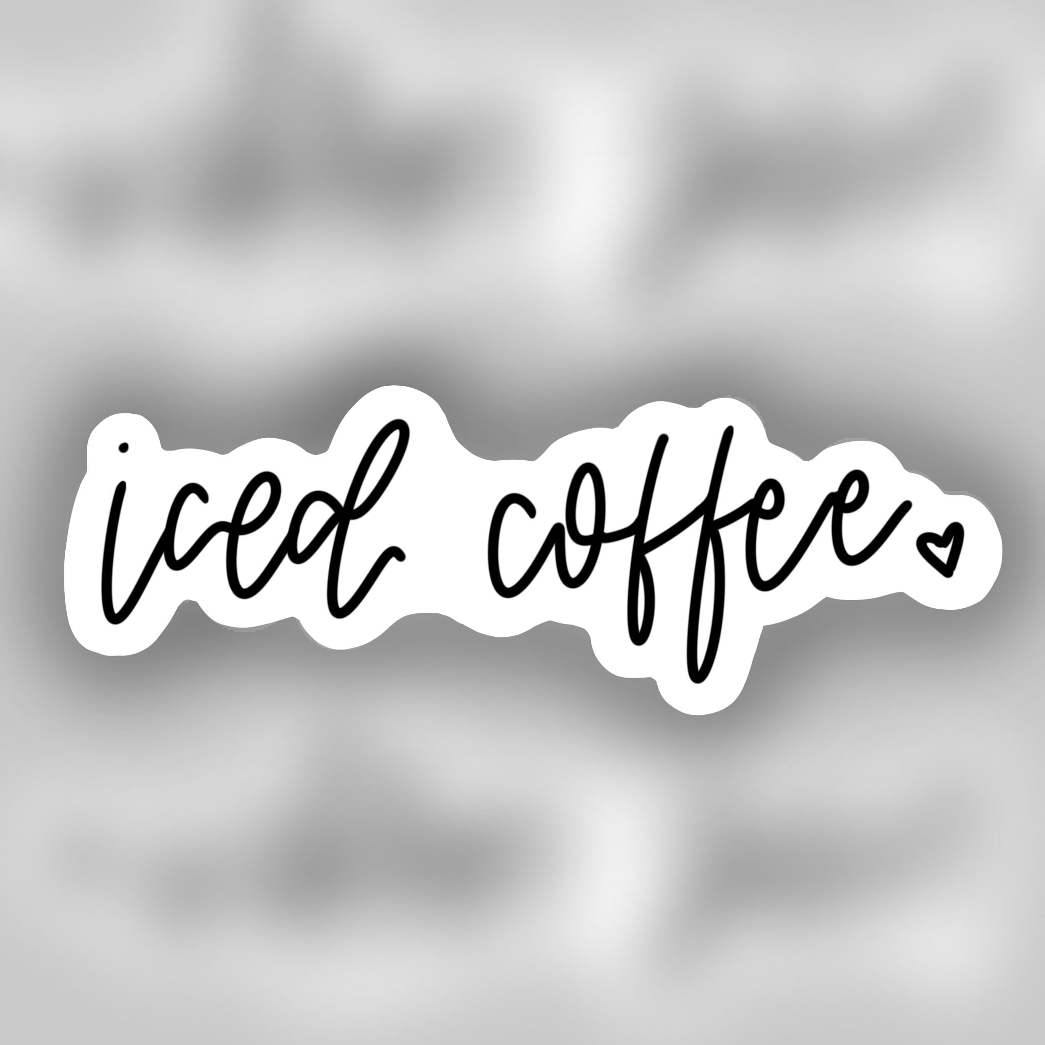 Iced Coffee Sticker, Waterproof Sticker for Water Bottles, Laptops ...