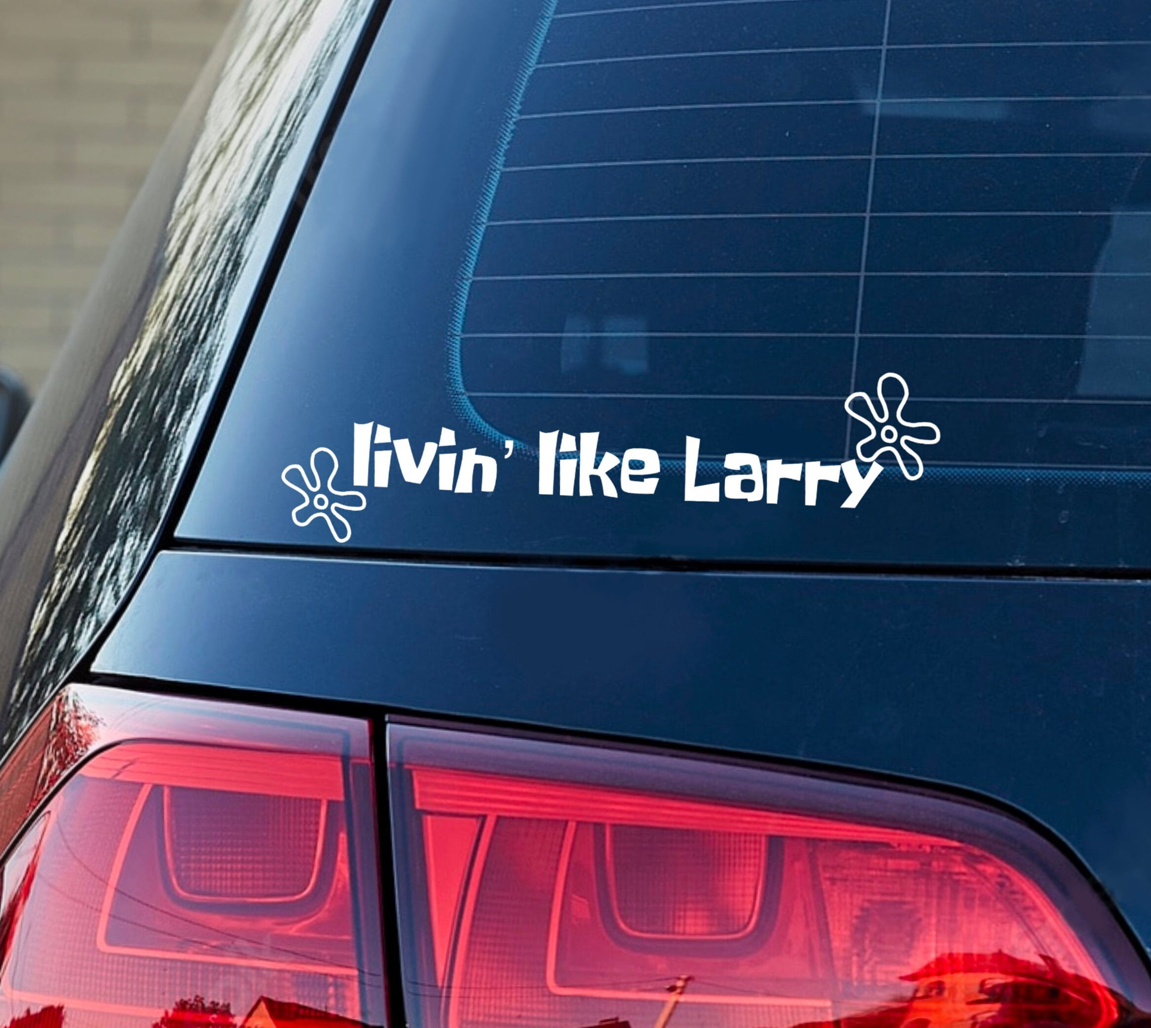 Livin Like Larry, Spongebob Decal, Car Decal - Etsy