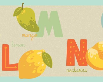 Fruit Wallpaper Border - Etsy