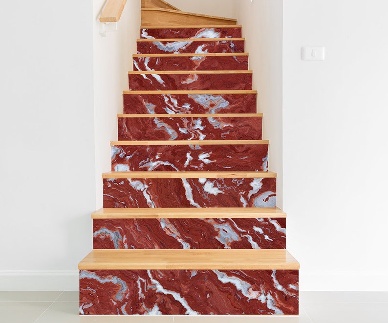 Marble Stair Riser Accents - Peel and Stick - Etsy