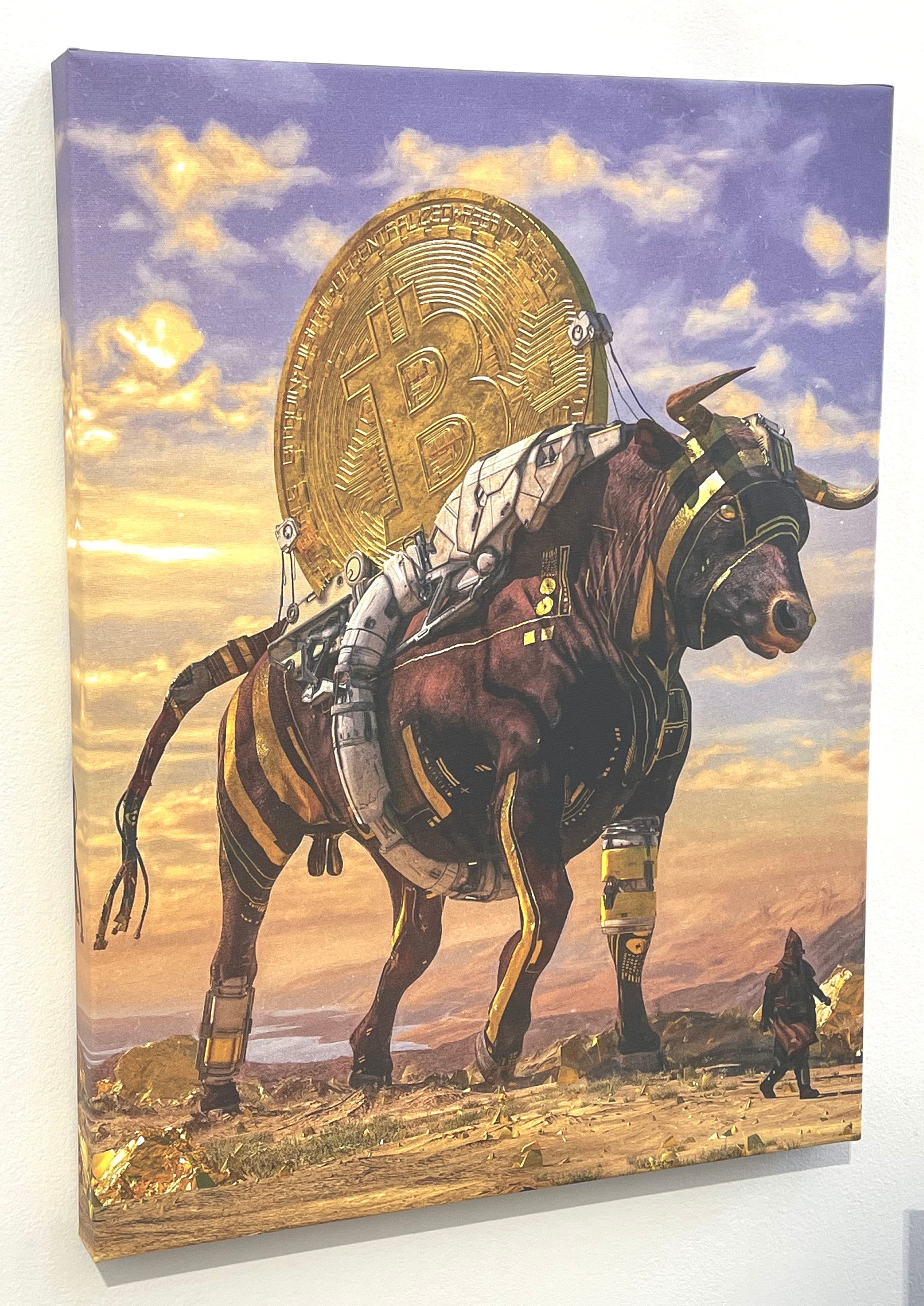 Beeple Bull Run NFT Modern Art - Stretched Canvas Artwork Print for ...