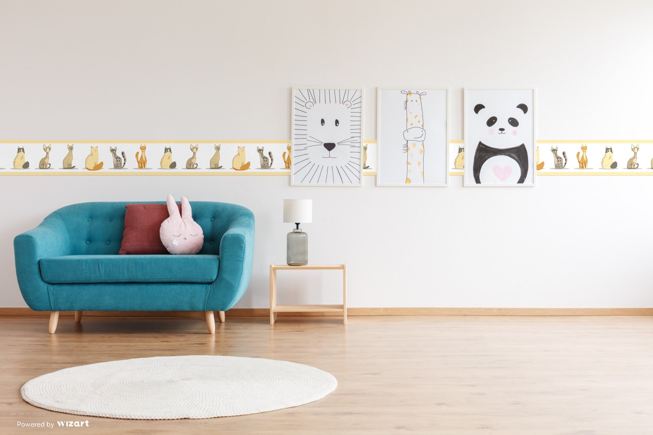 Peel & Stick Wallpaper Border Cartoon Cats Unique. Self Adhesive Wall ...