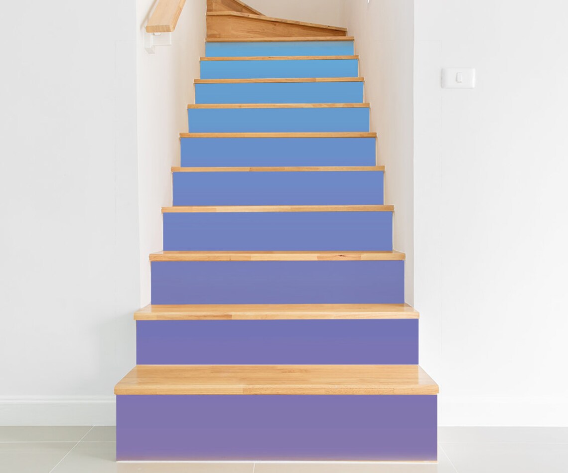 Gradient Stair Riser Accents - Peel and Stick Smooth Vinyl Decals - Etsy