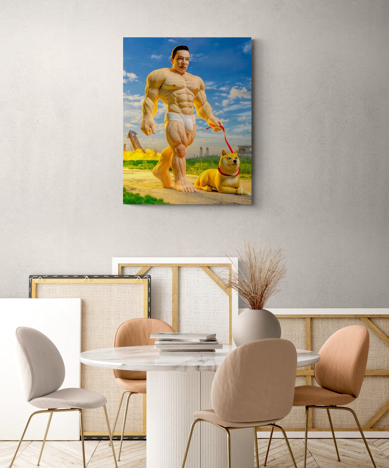 Beeple Gigachad NFT Modern Art Stretched Canvas Artwork Print for Wall ...