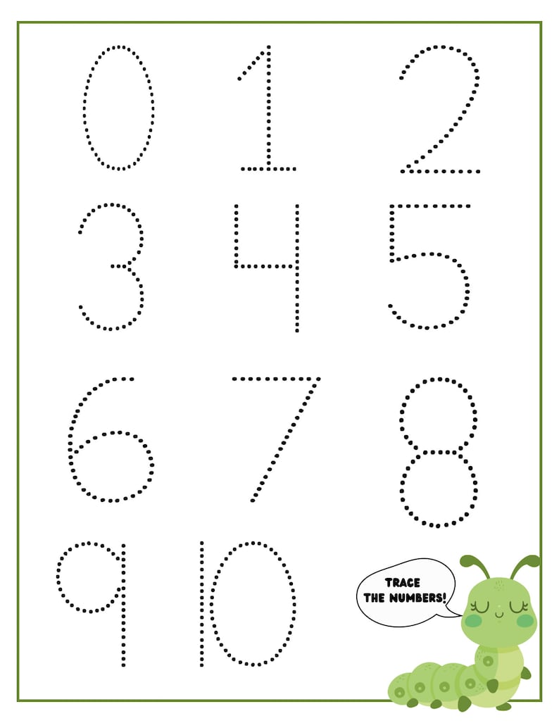 Trace the Numbers - Etsy