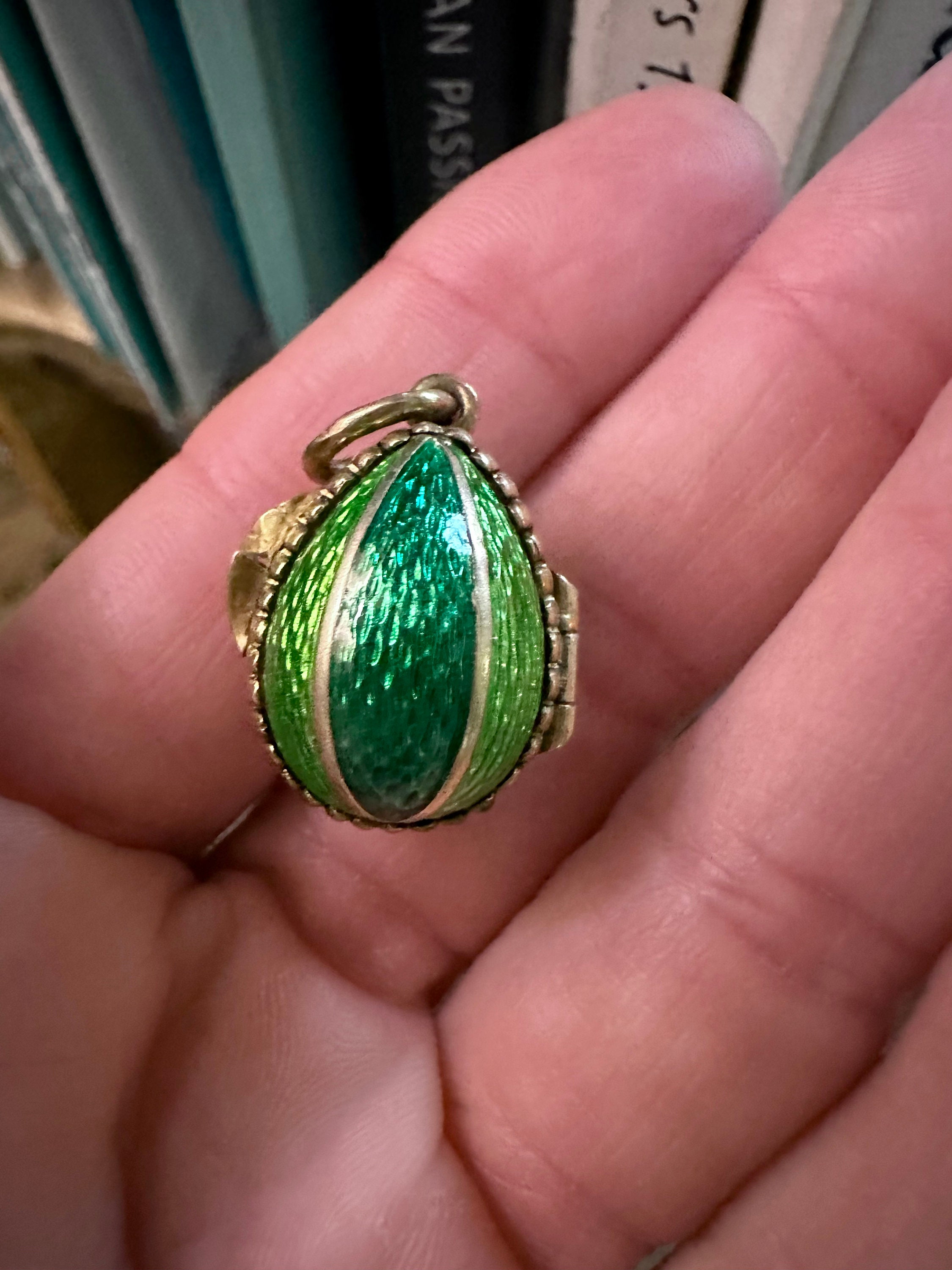 Russian Soviet Gilt Sterling Enamel Egg Locket Pendant - Etsy