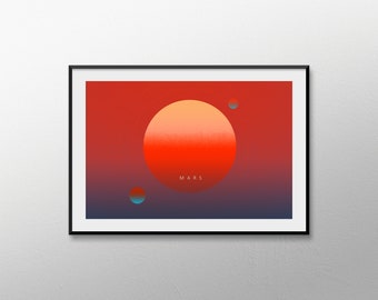 Mars True Color Print Poster - Etsy