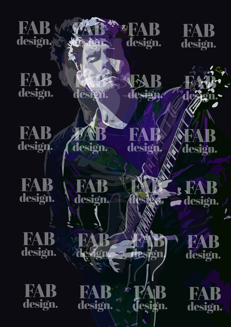 PRINTABLE John Mayer Trippy Purple Handmade Digital Drawing ...