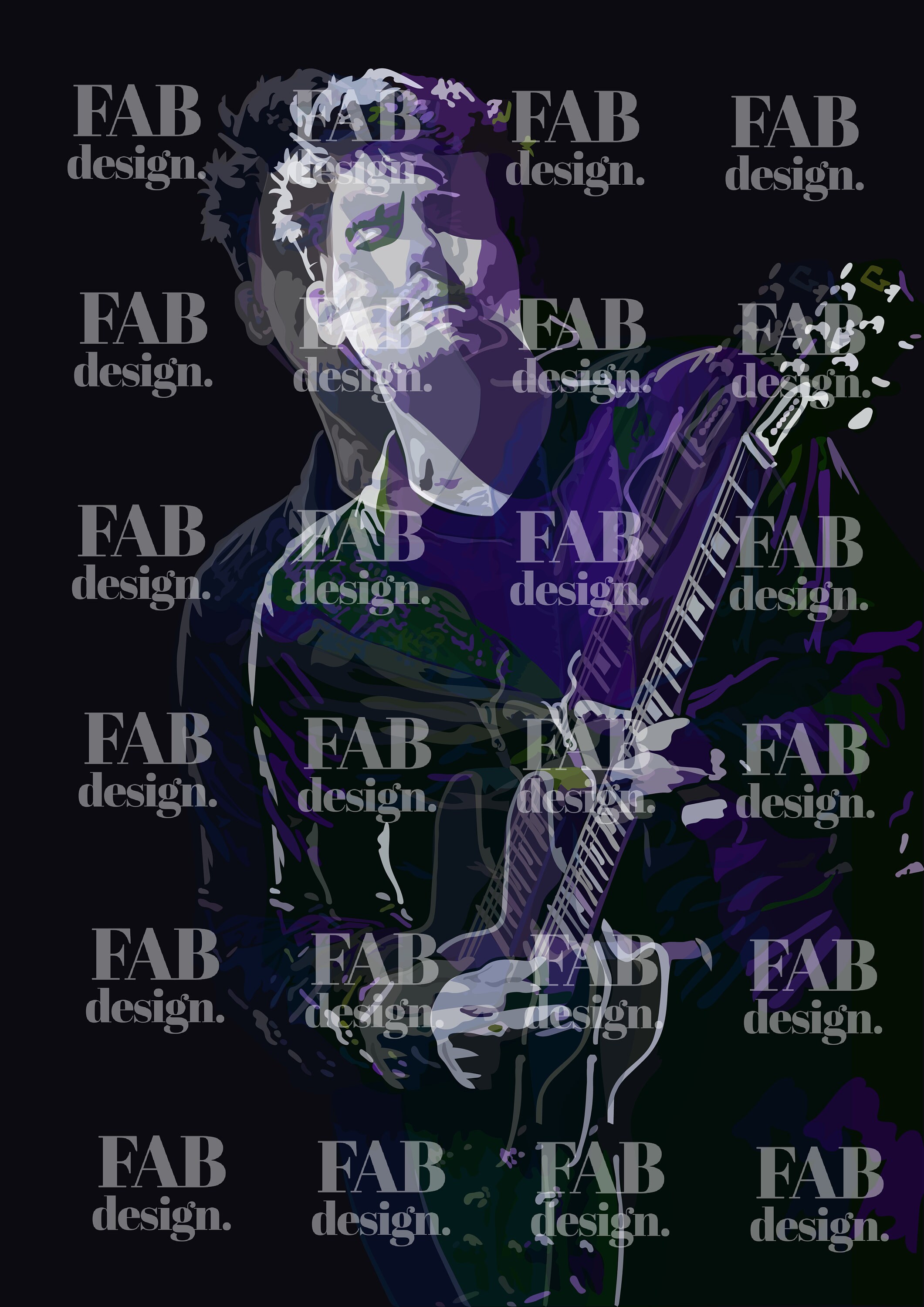 PRINTABLE John Mayer Trippy Purple Handmade Digital Drawing ...