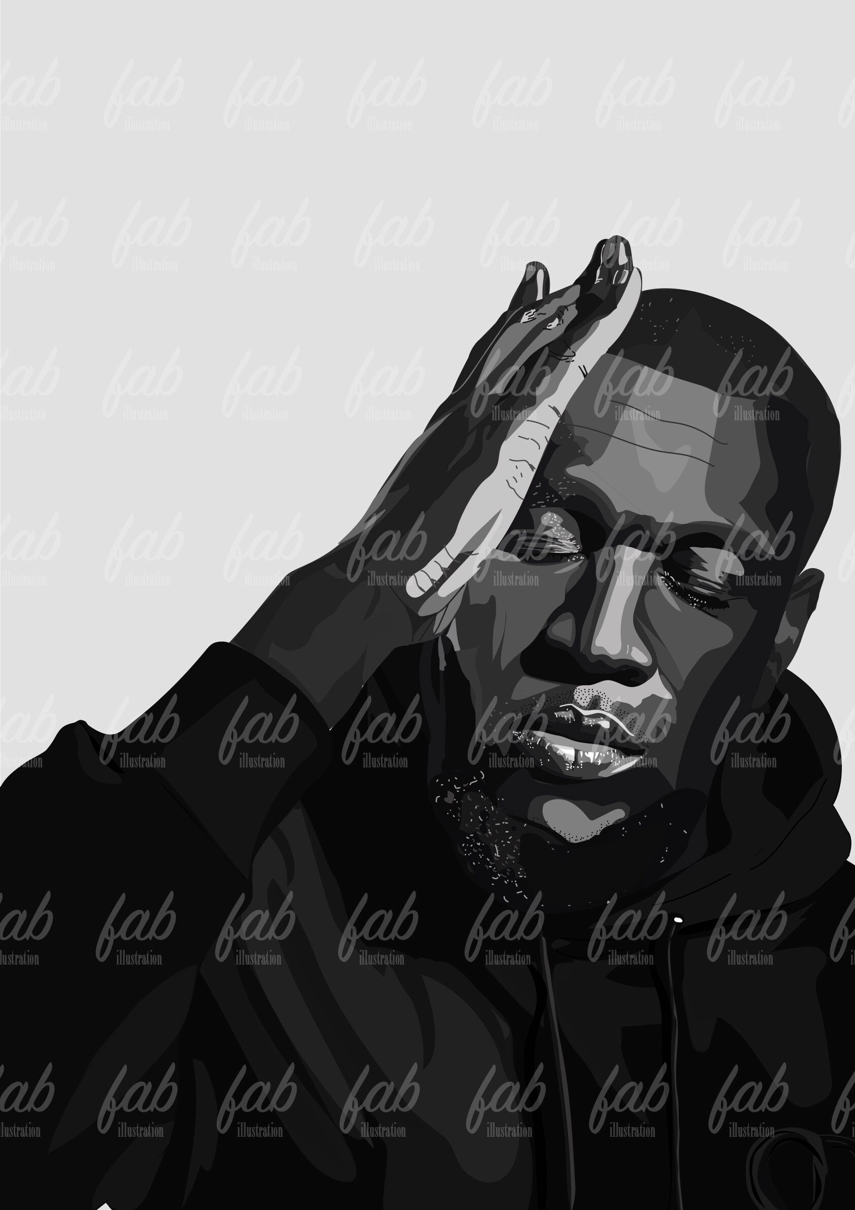 PRINTABLE Stormzy Handmade Digital Drawing Illustration - Etsy