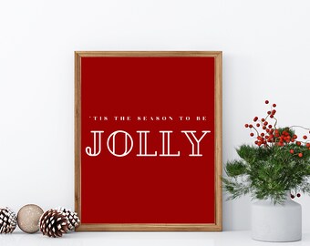 Festive Christmas Holiday Tis the Season to Be Jolly - Etsy