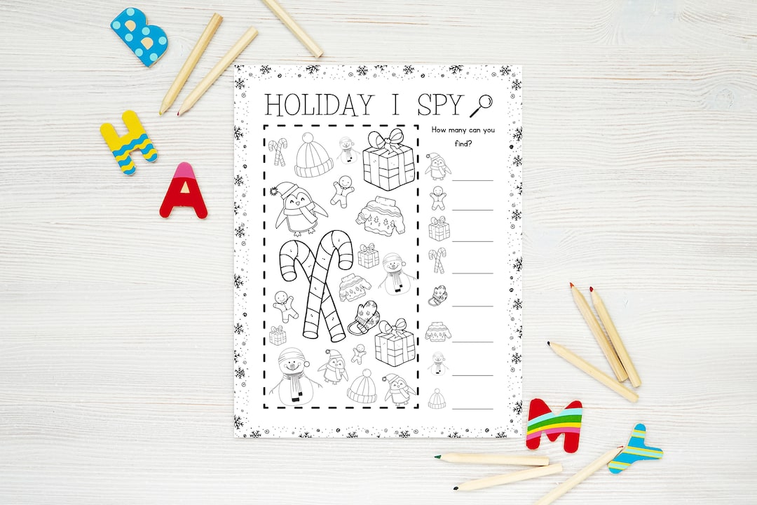 Holiday I Spy | Teacher Printable | Classroom Print | Holiday Printable ...