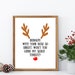 Rudolph With Your Nose so Bright | Rudolph Print | Christmas Decor ...